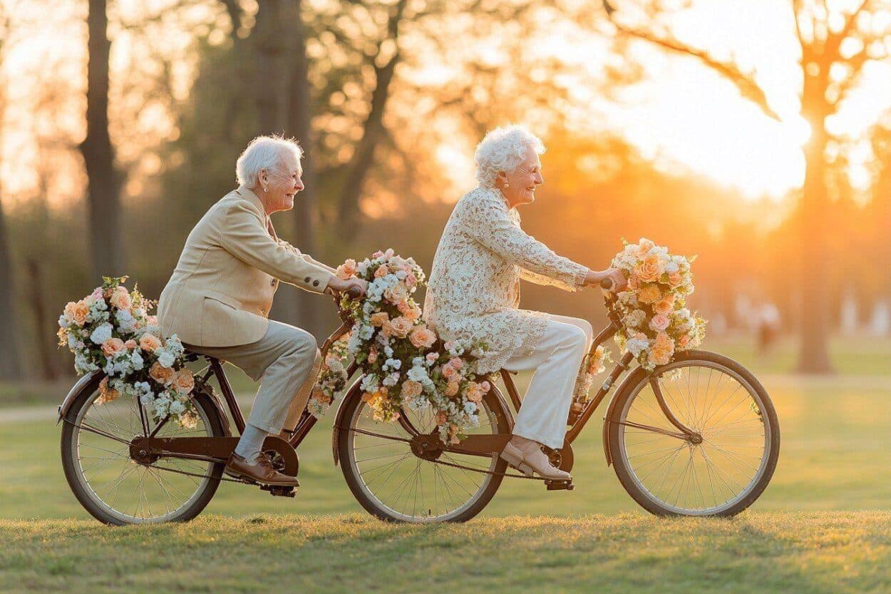 70 ans de mariage : René et Marie fêtent à vélo